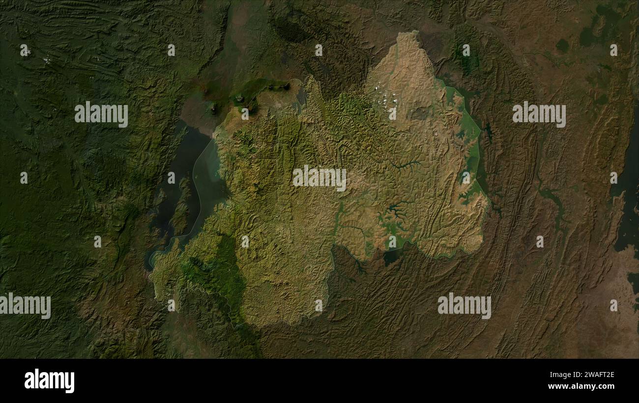 Rwanda map satellite geography hi-res stock photography and images - Alamy