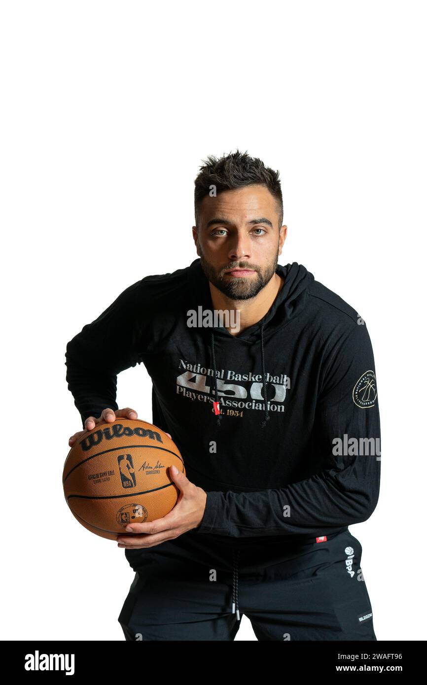 Max Strus poses for a portrait on September 26, 2022 in Miami, Florida ...