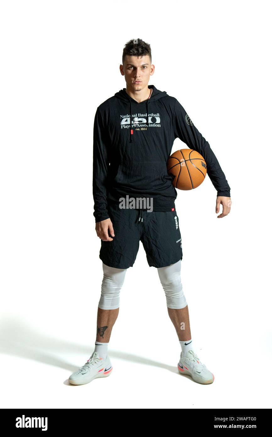 Tyler Herro poses for a portrait on September 26, 2022 in Miami ...