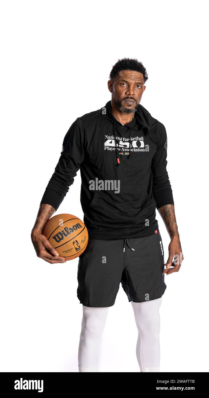 Udonis Haslem poses for a portrait on September 26, 2022 in Miami ...
