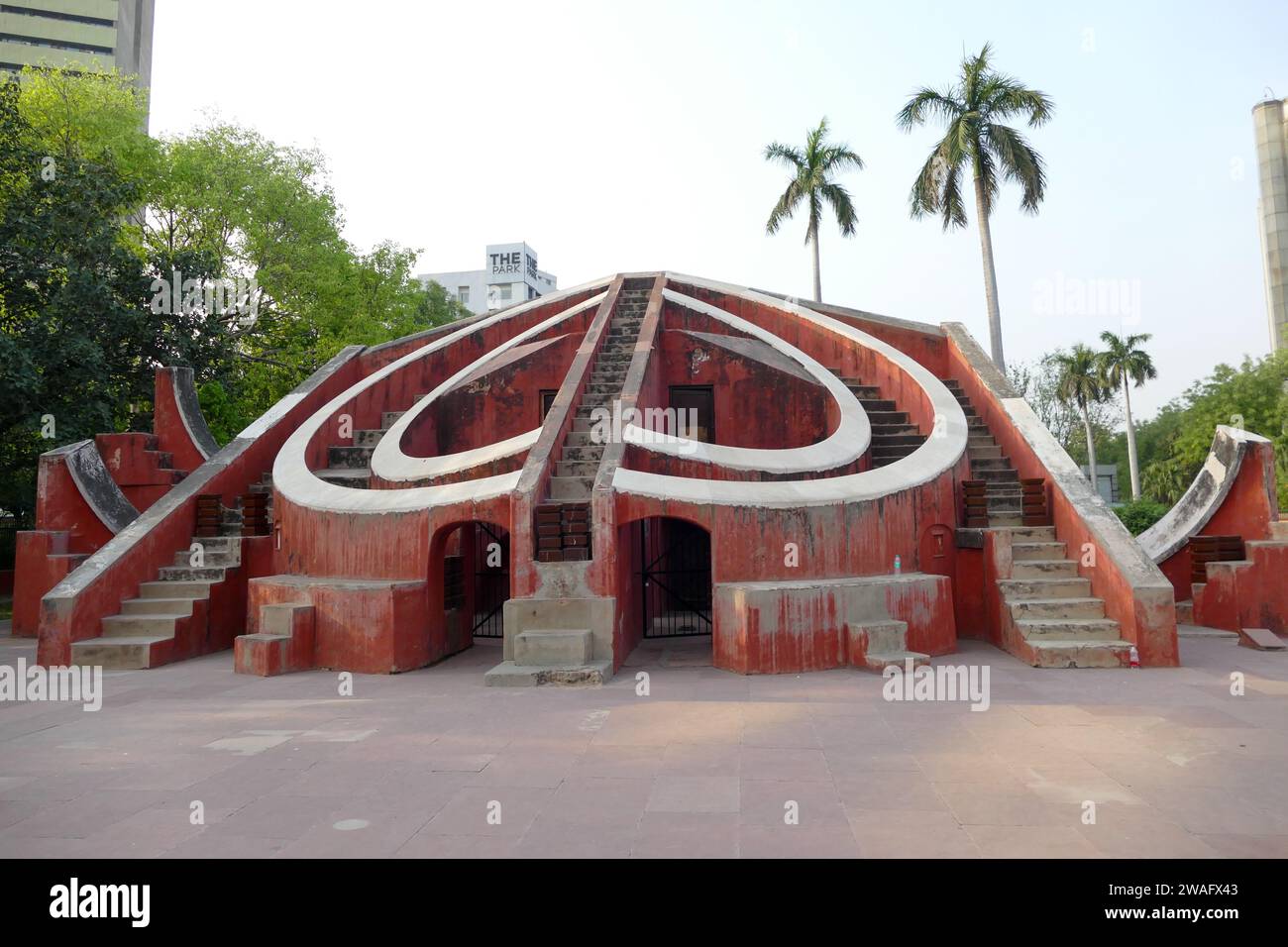 New Delhi, India - April 16 2017: Jantar Mantar observatory with ...