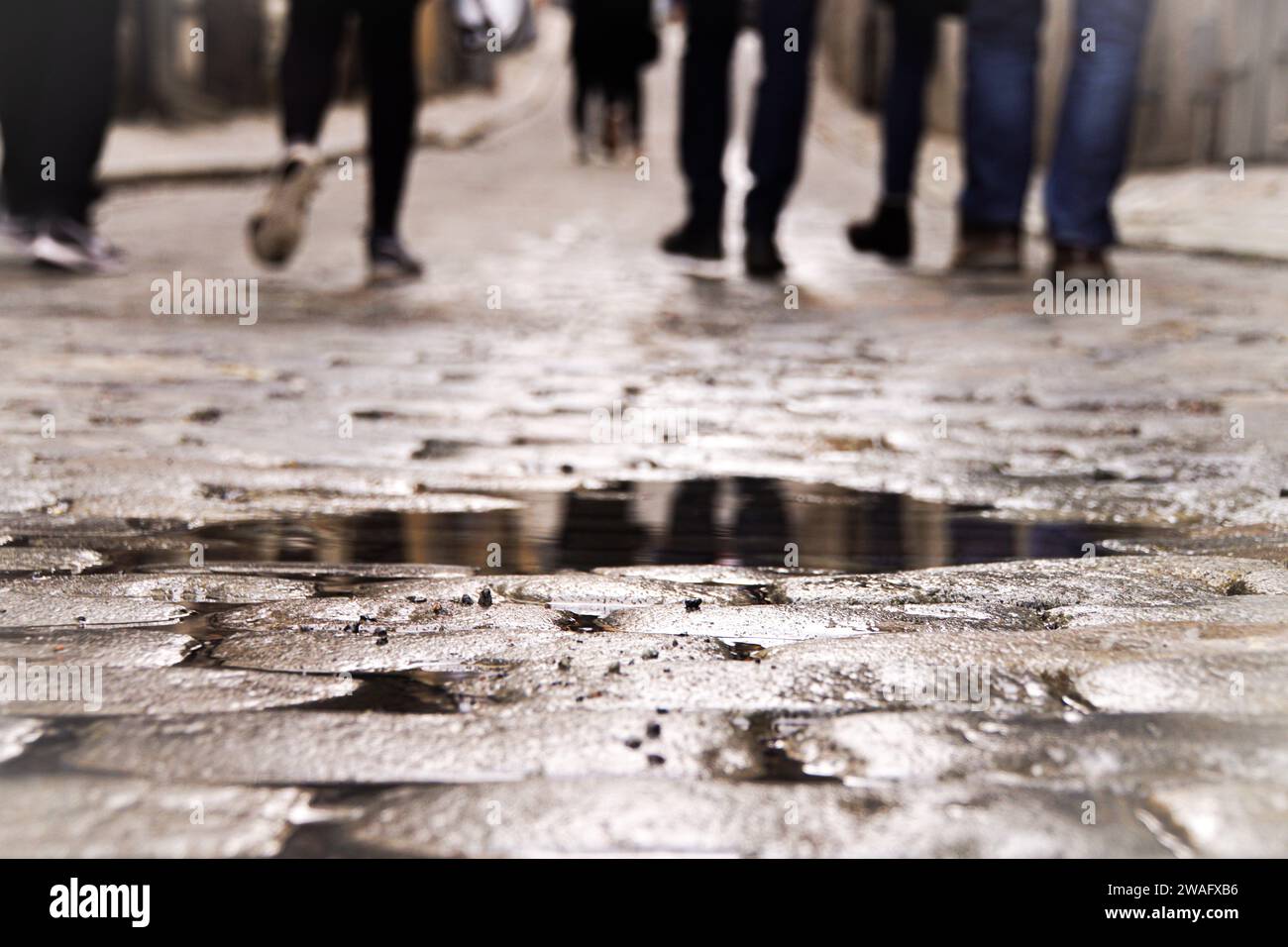 Walk puddle adult hi-res stock photography and images - Alamy
