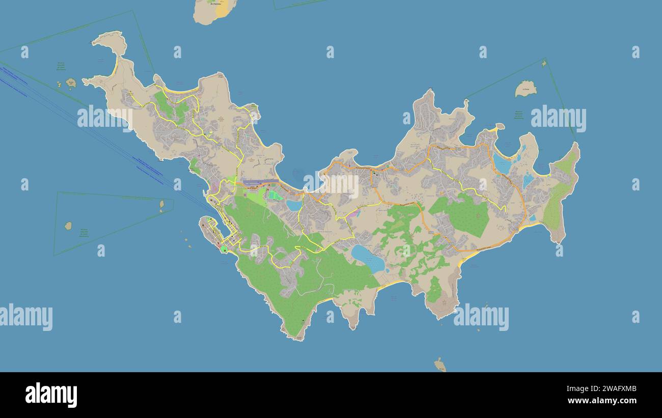Outline map of saint barthelemy hi-res stock photography and images - Alamy