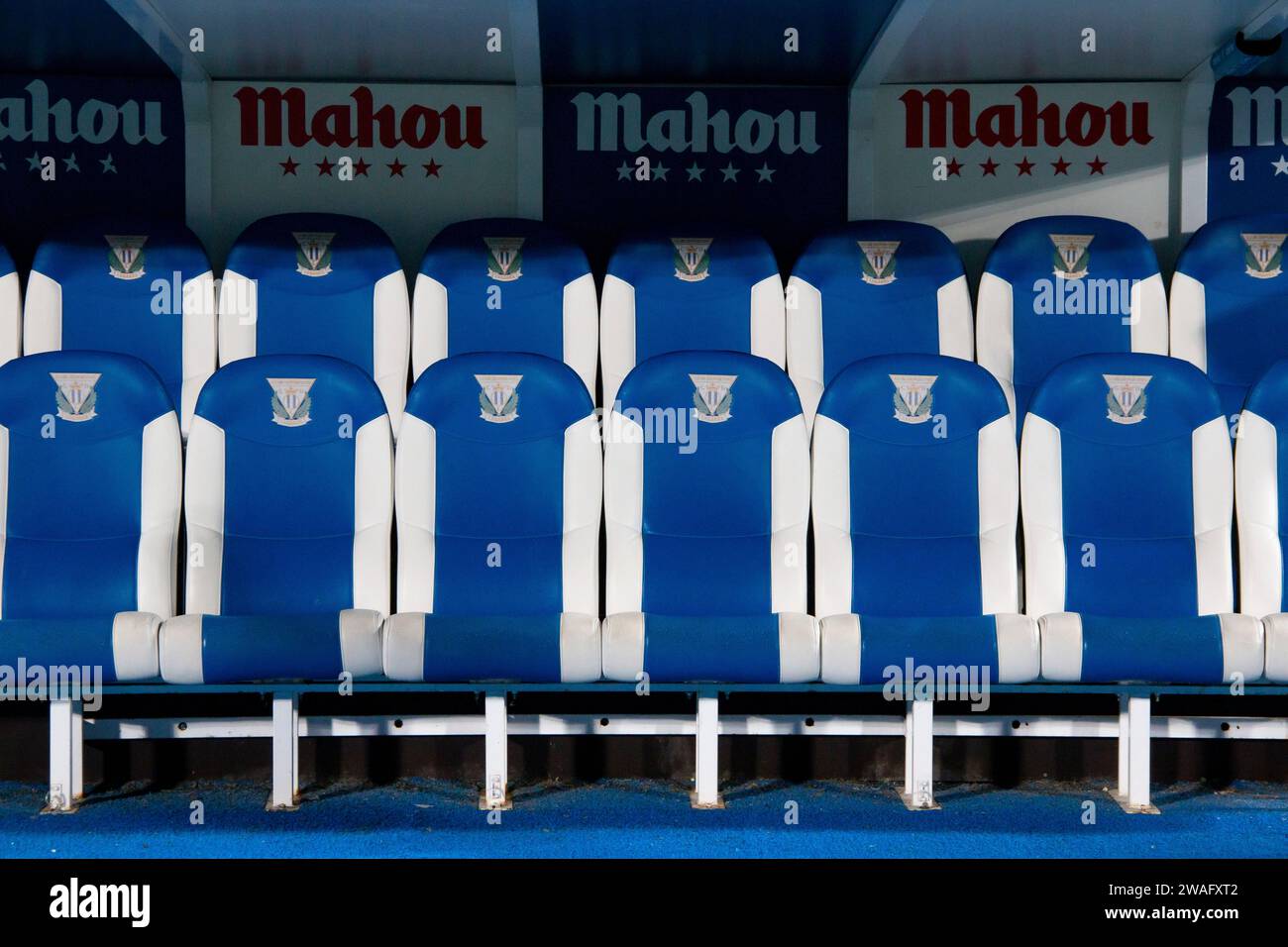 C.D. Butarque Stadium Leganes soccer team. You can see the grass, the ...