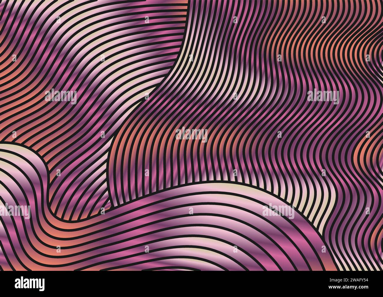 Gradient pattern of wavy lines. Colorful background for creative design ...