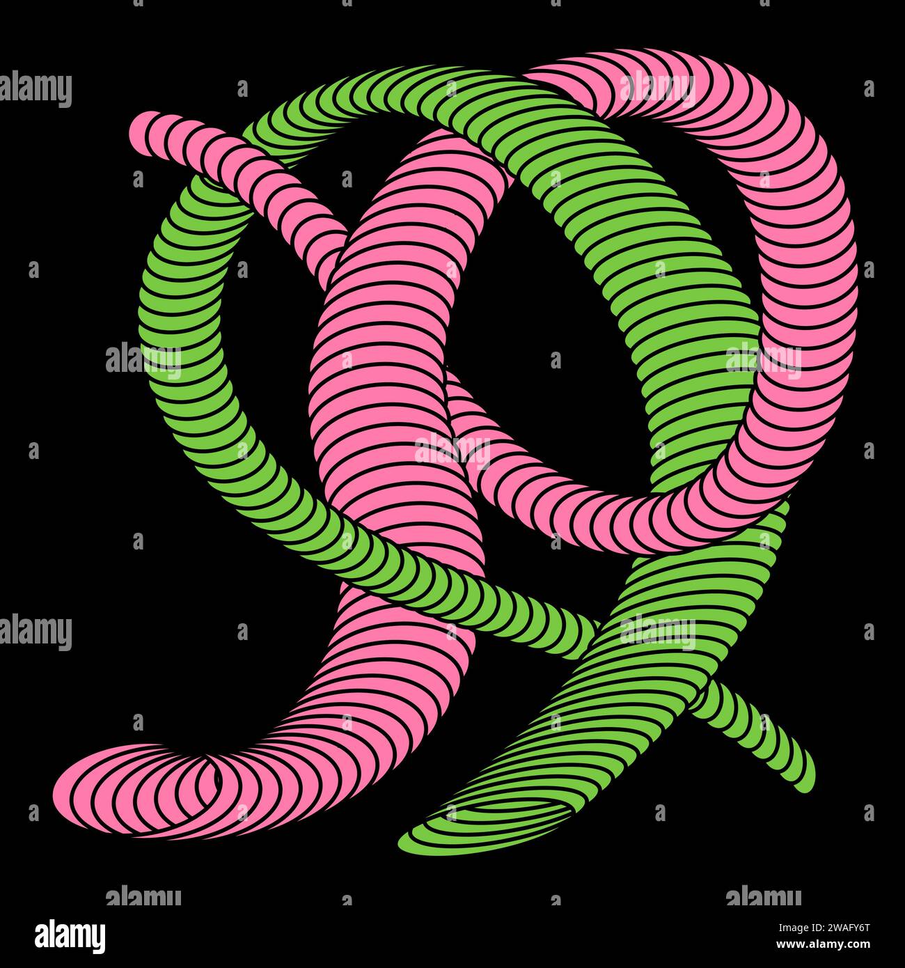 The spiral. The interweaving of two elements. A design element for ...