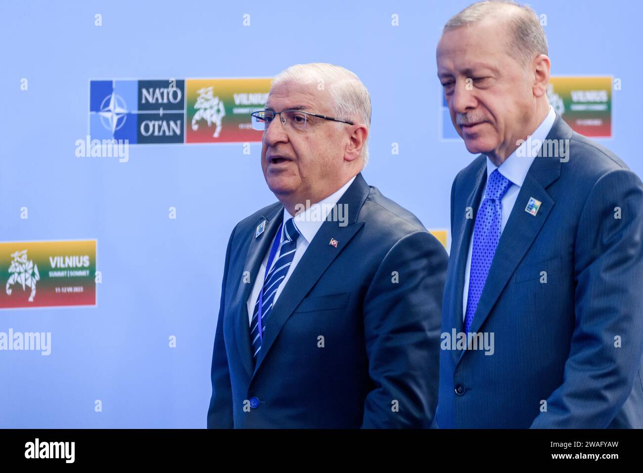 VILNIUS, LITHUANIA. 11th July 2023. Recep Tayyip Erdogan, President of ...