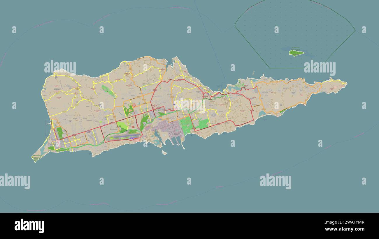Saint croix outline map hi-res stock photography and images - Alamy