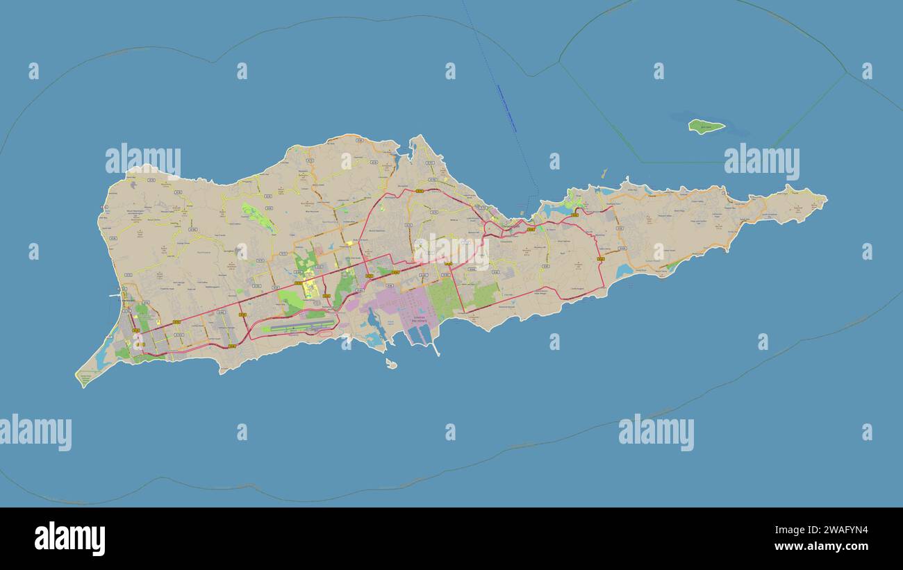 Saint croix outline map hi-res stock photography and images - Alamy