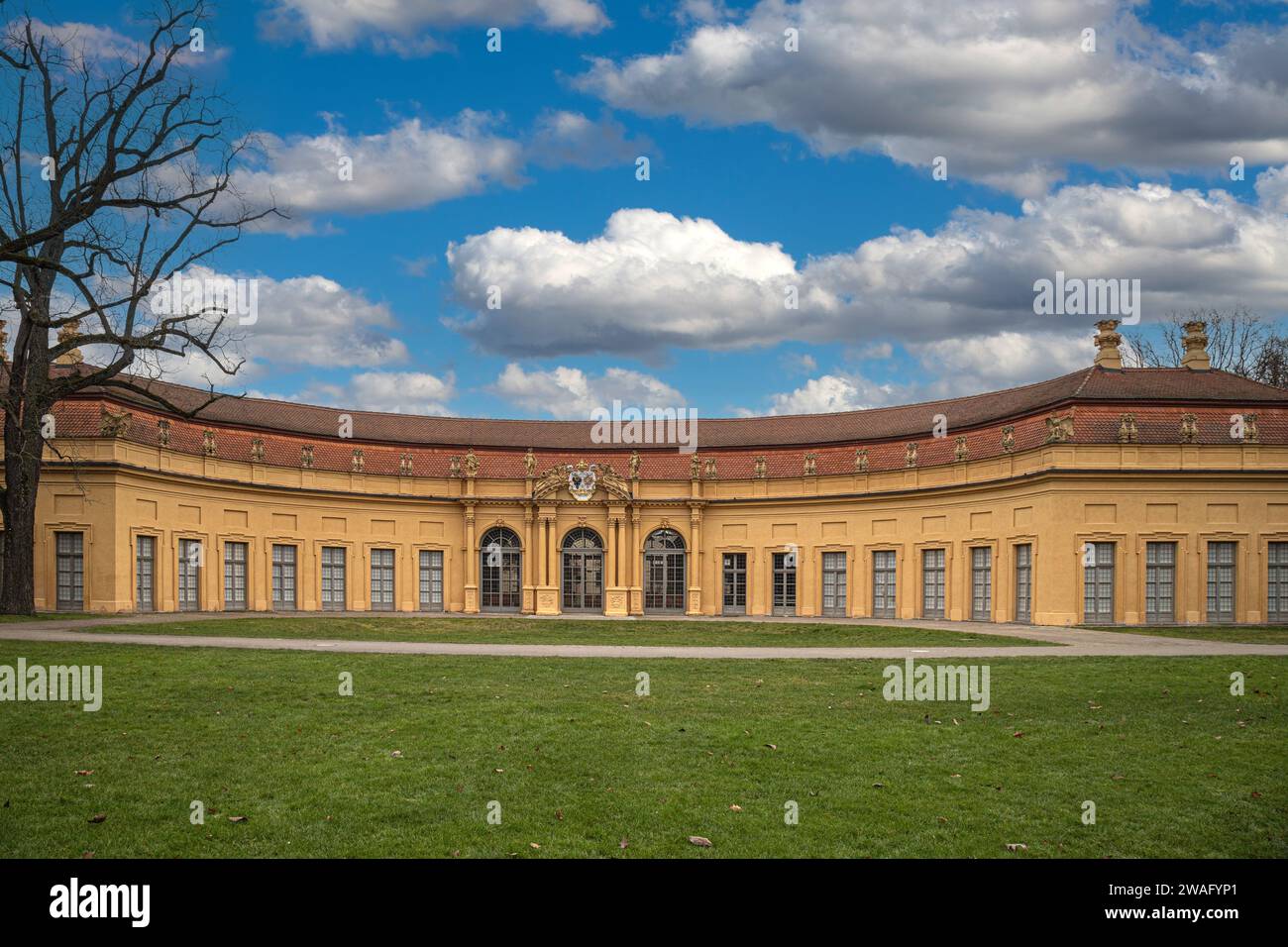 The Orangery building in the palace garden of Erlangen,Germany. Built ...