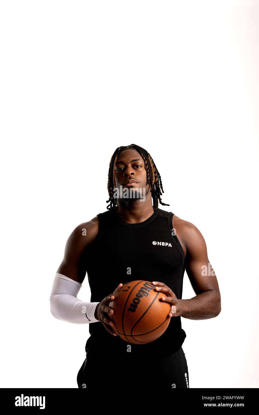 Luguentz Dort poses for a portrait on September 26, 2022 in Oklahoma ...