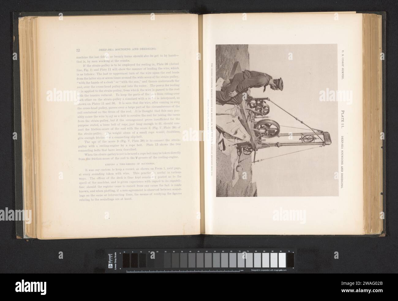 Sailor operates the Sigsbee probe machine, c. 1870 - in or before 1880 ...