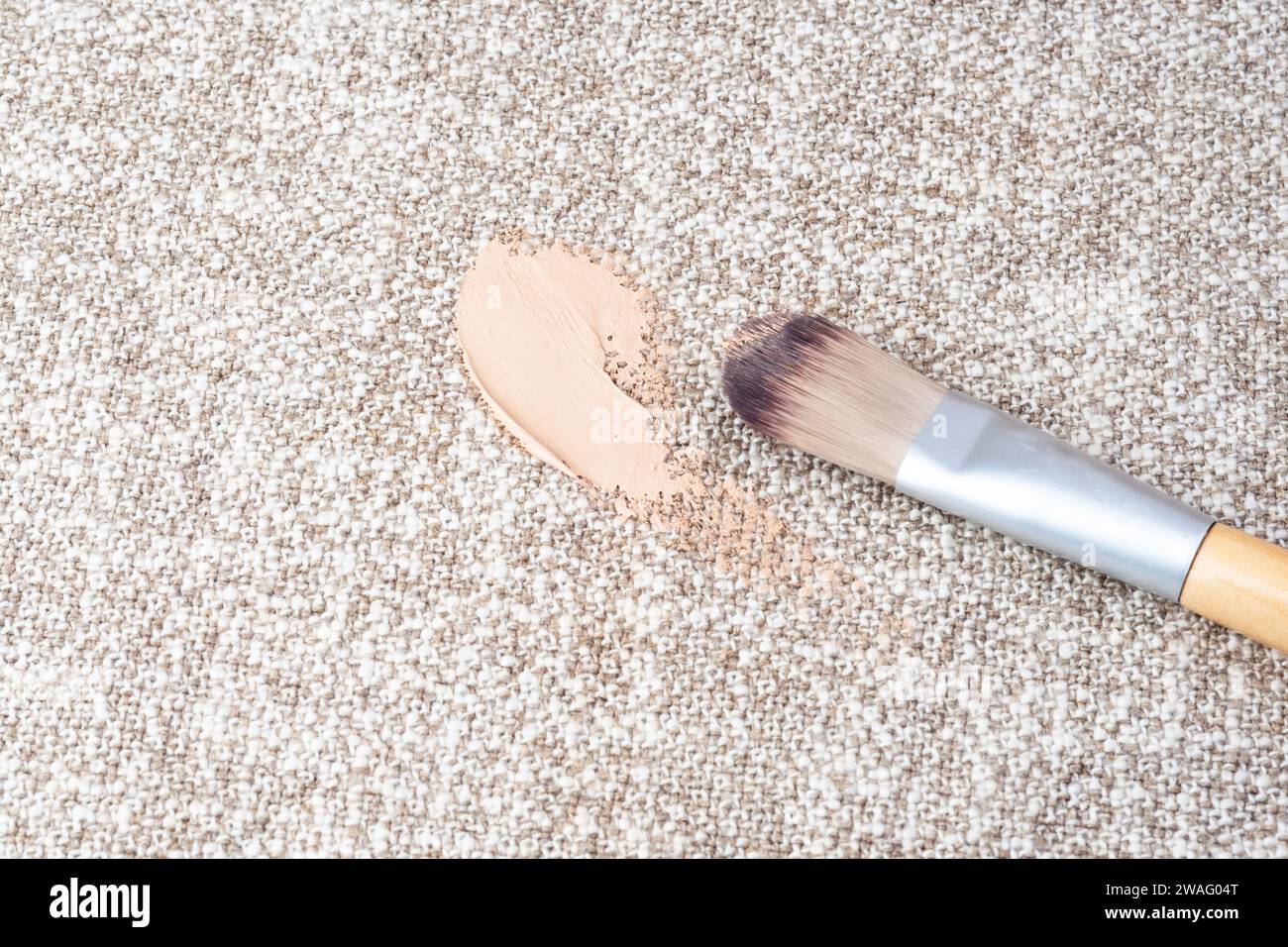 Foundation stains on the white upholstery of the couch or carpet. daily ...
