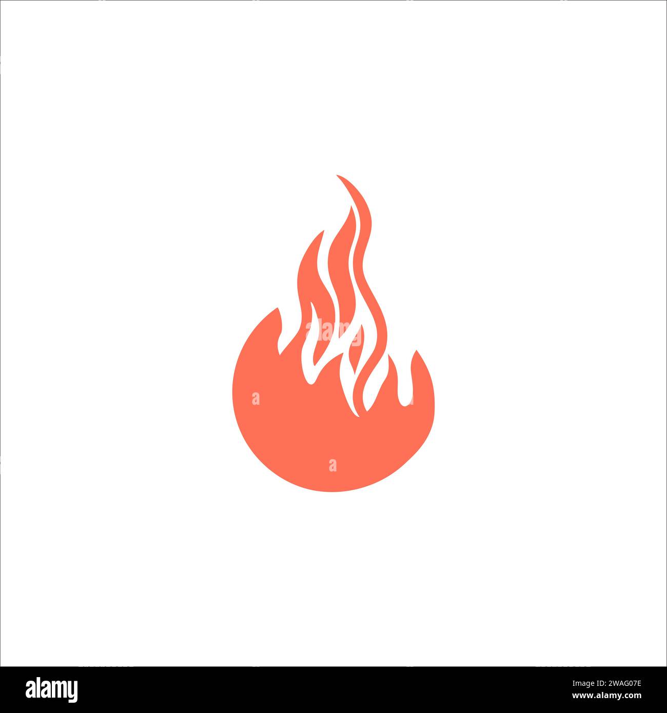 Fire, flame. Red flame icon. Hot surface, campfire, flammable symbol ...