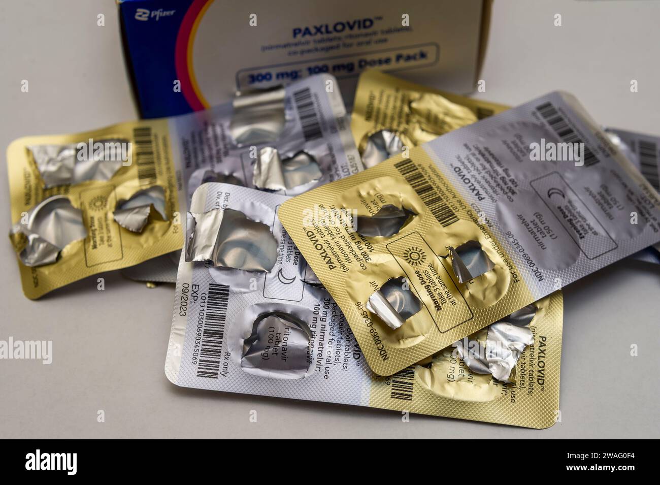 Blister packs of four and one-half days out of five course of treatment ...