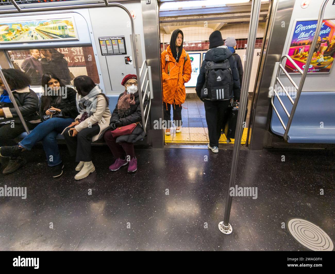 Weekend ridership in the New York subway on Sunday, December 31, 2023 ...