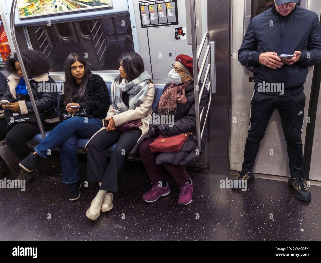 Weekend ridership in the New York subway on Sunday, December 31, 2023 ...