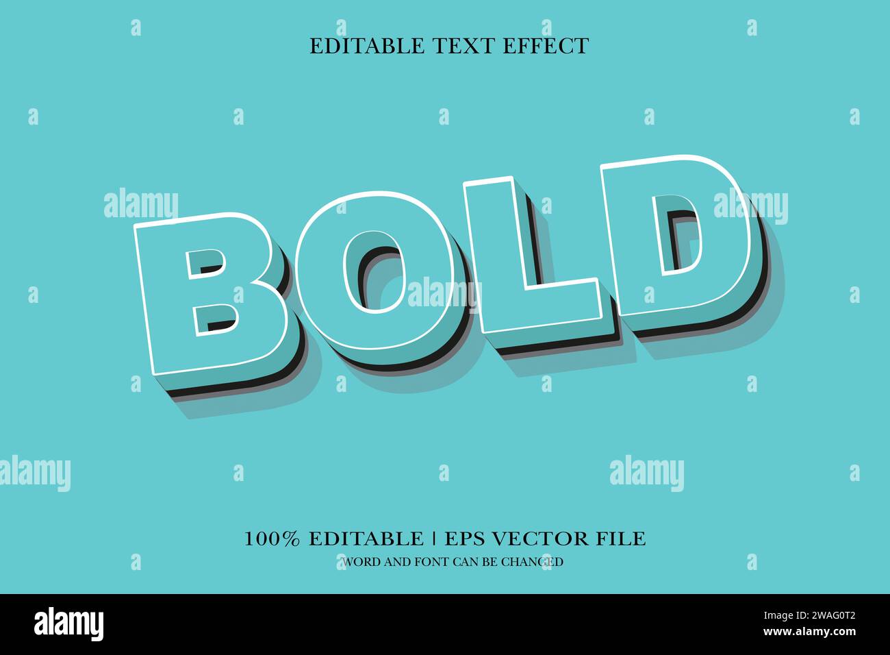 Bold 3d text effect styles mockup concept Black text Stock Vector Image ...