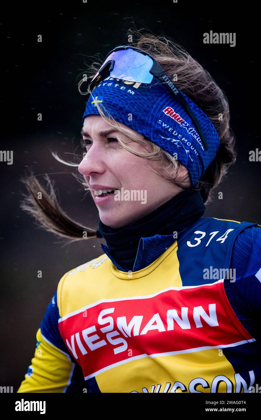 Swedish biathlete Anna Magnusson during a training session in Oberhof ...