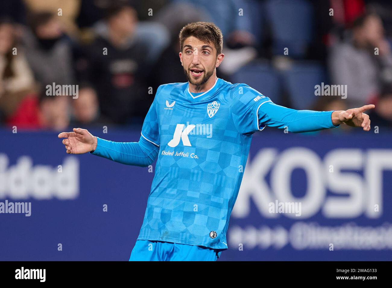 Edgar Gonzalez of UD Almeria reacts during the LaLiga EA Sports match ...