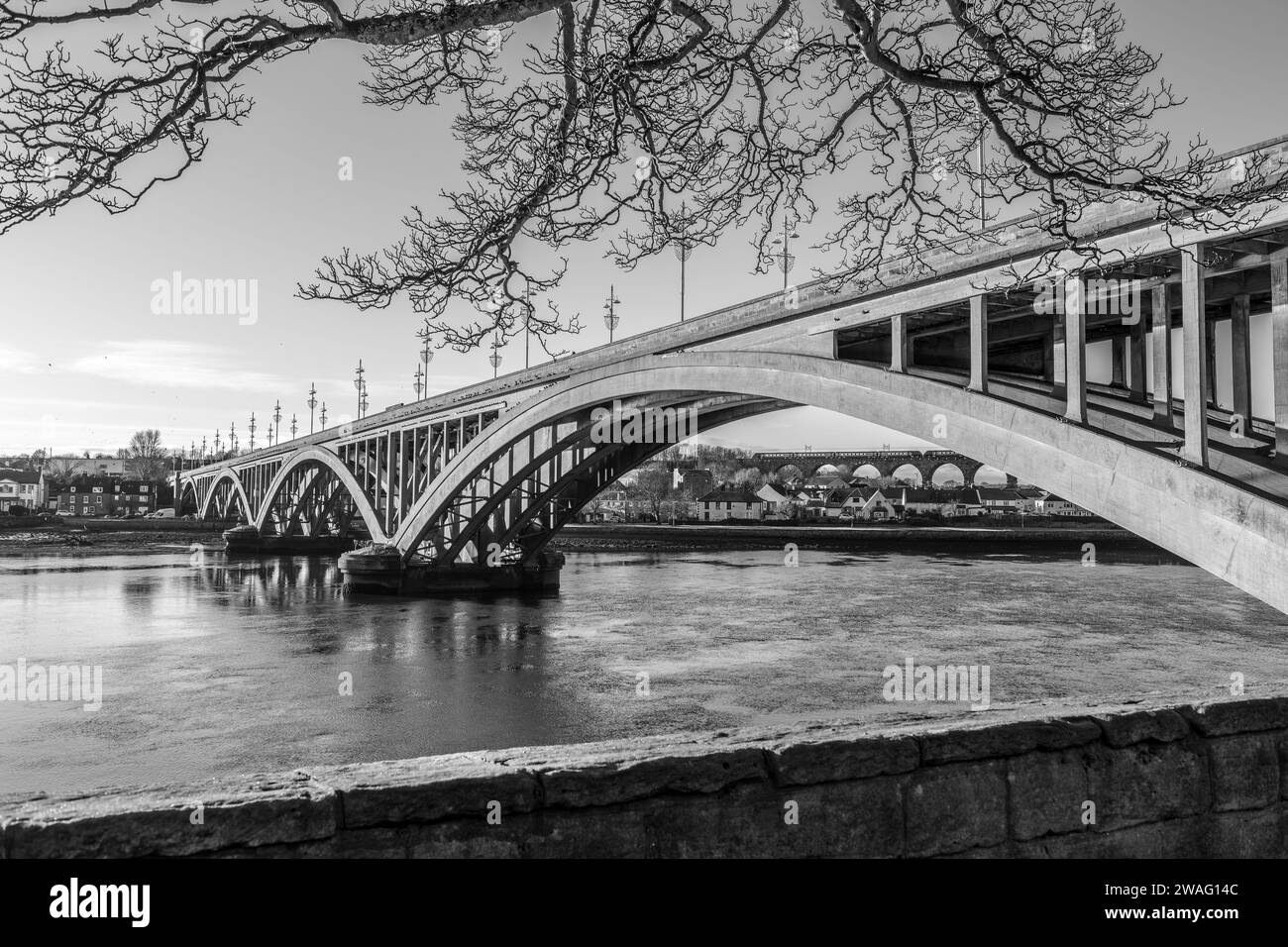 Royal Tweed Bridge in Mono Stock Photo - Alamy