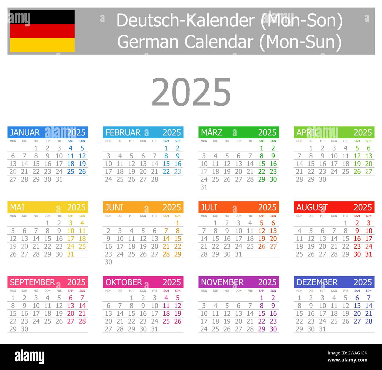 2025 calendar personal planner hi-res stock photography and images - Alamy