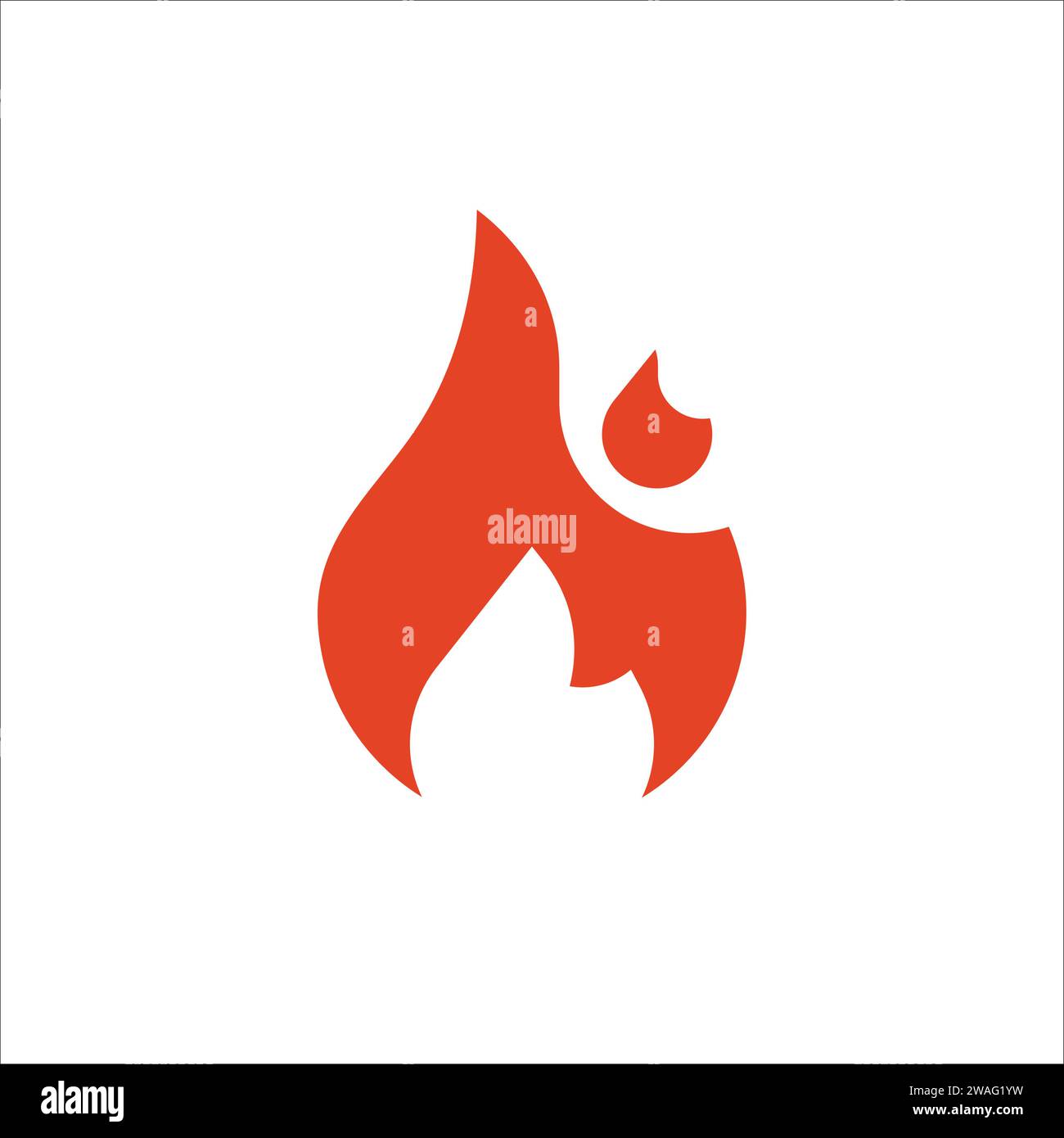 Fire, flame. Red flame icon. Hot surface, campfire, flammable symbol ...