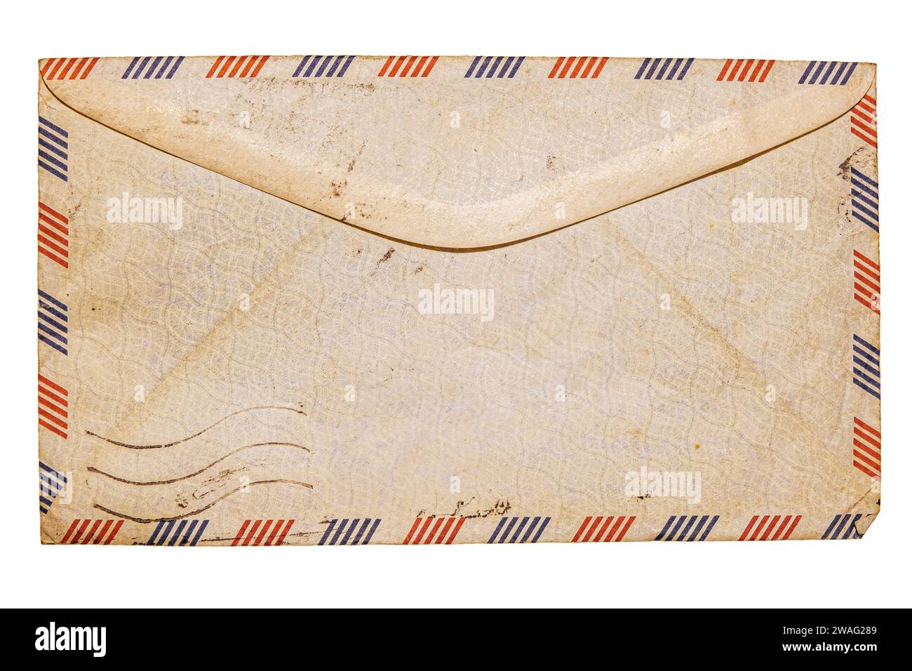 Blank Vintage air mail envelope with red and blue stripes Stock Photo ...