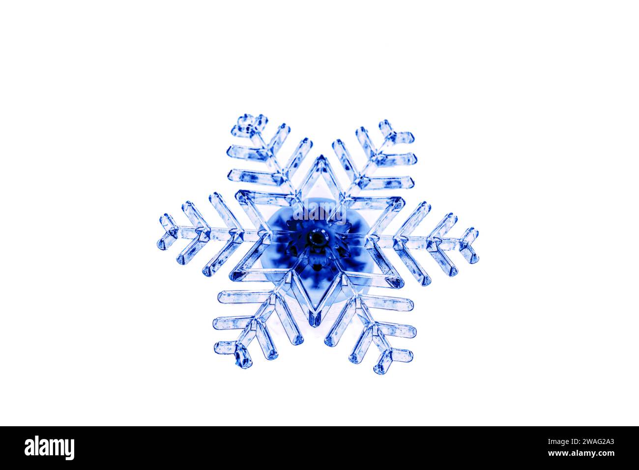 blue plastic snowflake with LEDs Stock Photo - Alamy