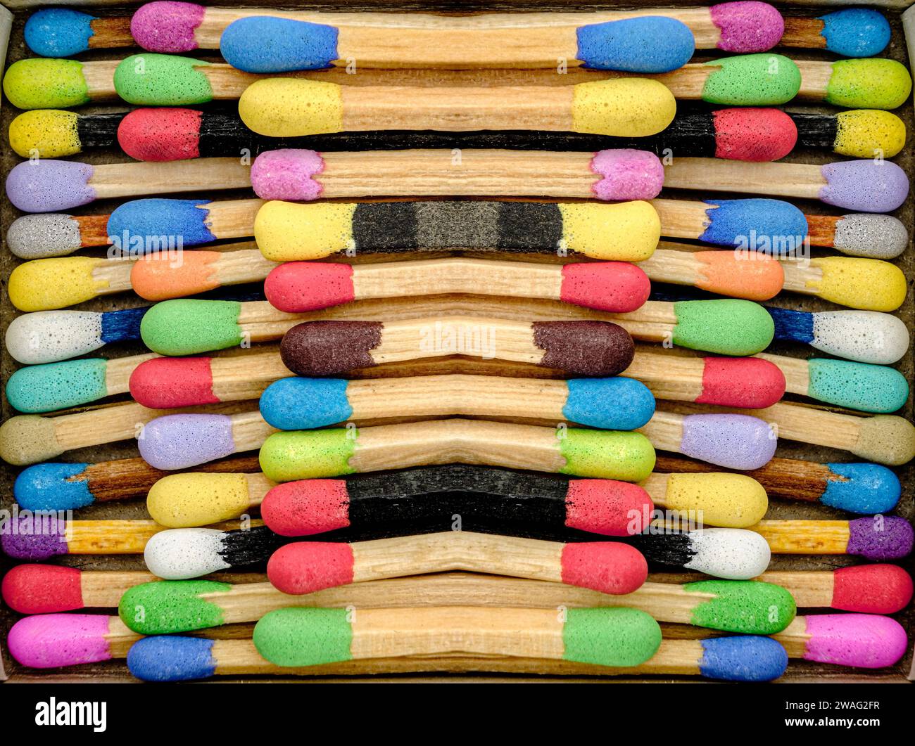 box with many colored matches Stock Photo - Alamy