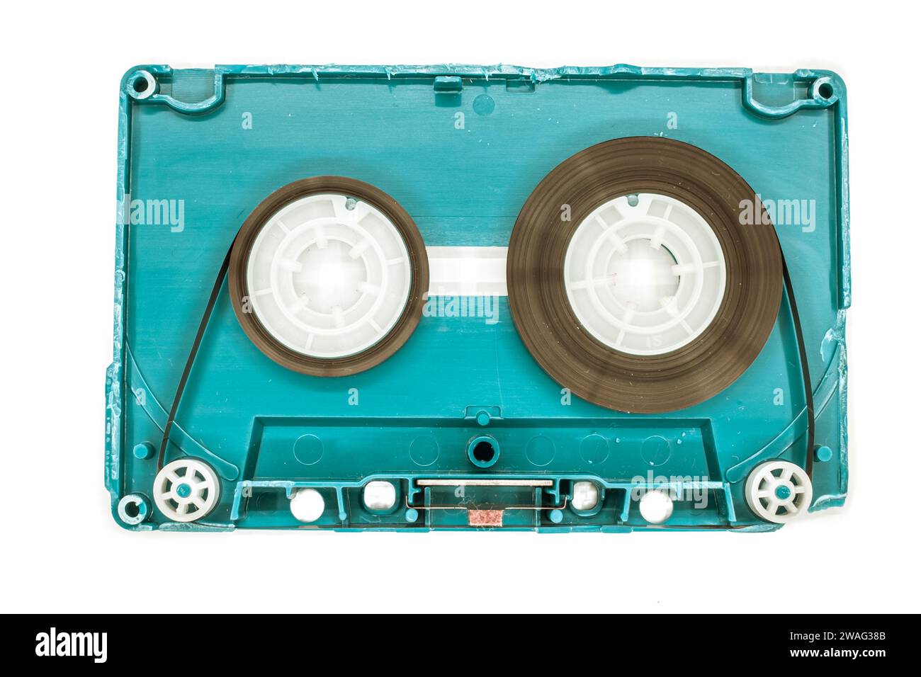 Blue old audio cassette Cut Out Stock Images & Pictures - Alamy