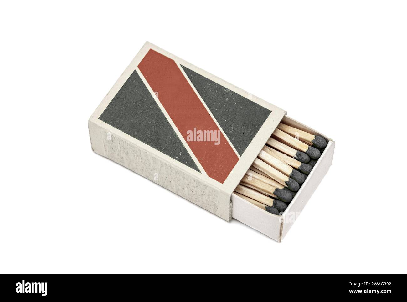 old matchbox on white background Stock Photo - Alamy