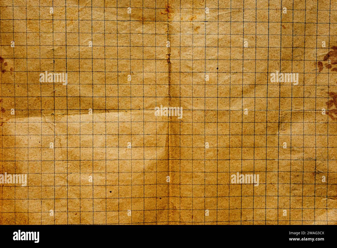 Old vintage discolored dirty graph recycled paper with natural fiber ...
