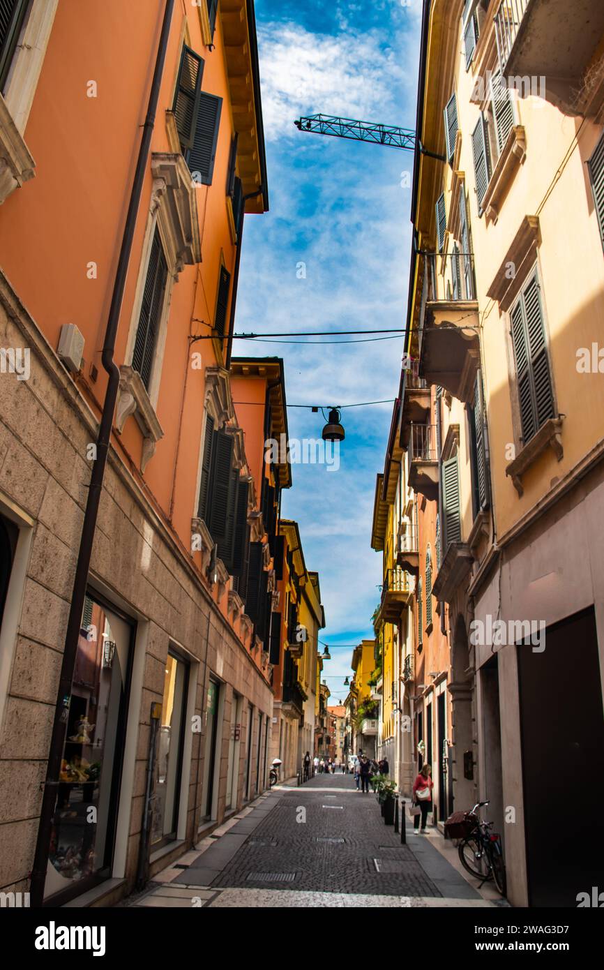Streets of Verona (Veneto) city in Italy, lots of heritage and ...