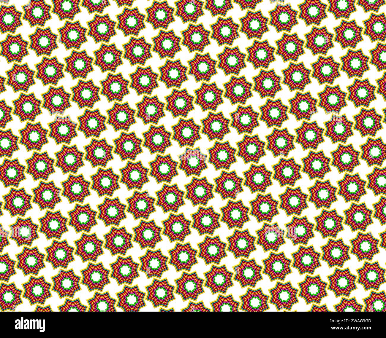 pattern made by rainbow magic plastic toy stars concentric Stock Photo ...