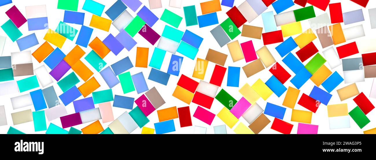 rectangular pieces of coloured cast acrylic sheet with backlight Stock ...