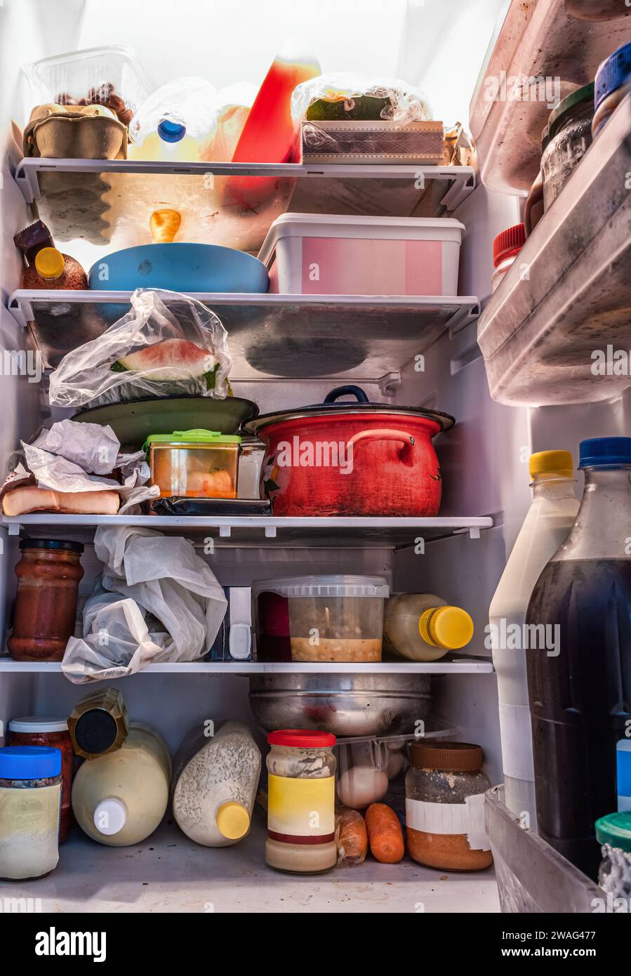 Messy food refrigerator hi-res stock photography and images - Alamy