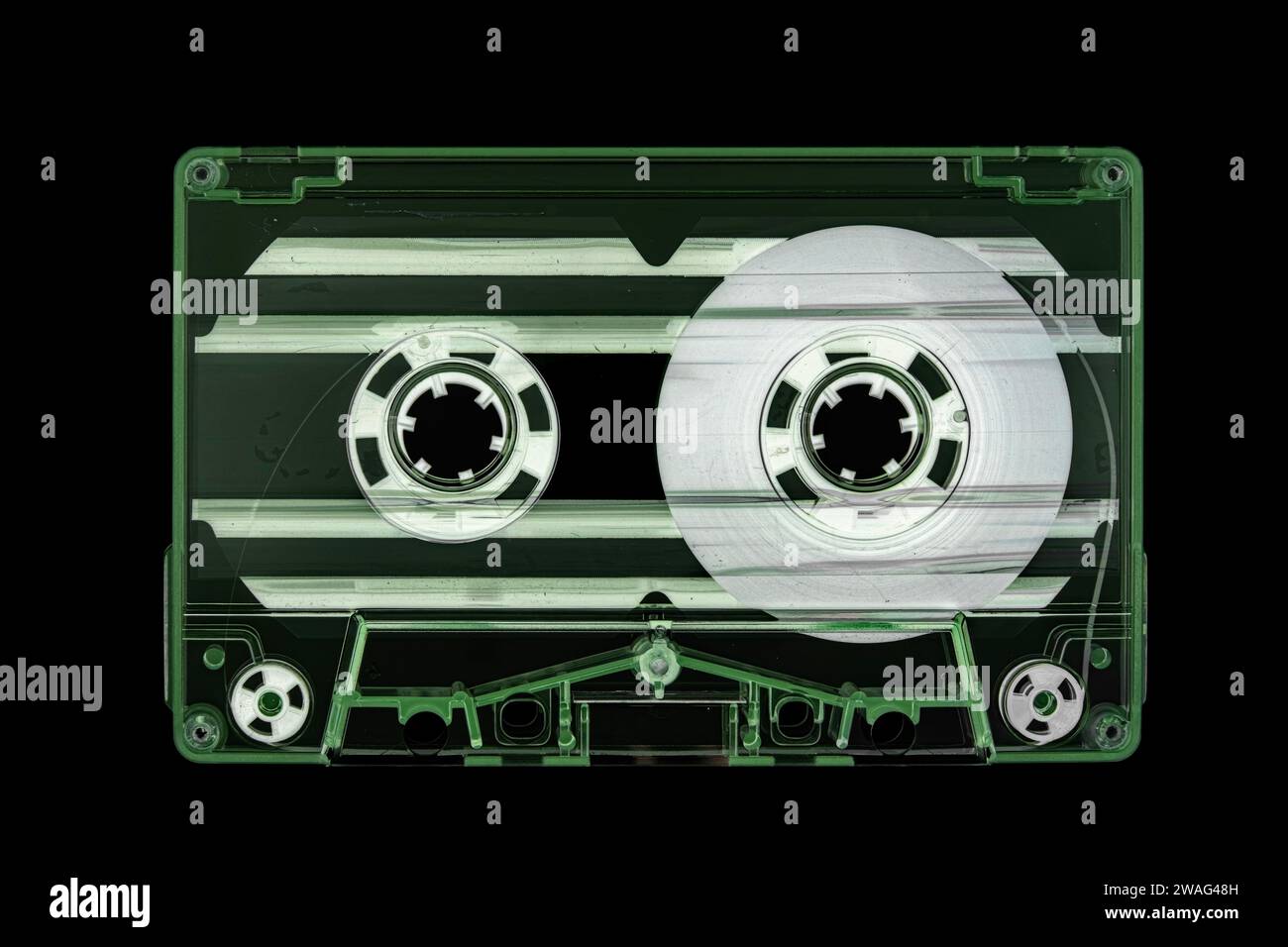 used vintage audio tape cassette isolated, a symbol of 80s, 90s period ...
