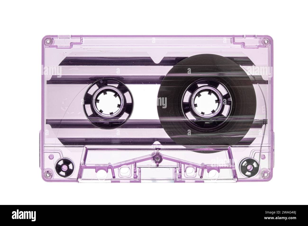 used vintage audio tape cassette isolated, a symbol of 80s, 90s period ...