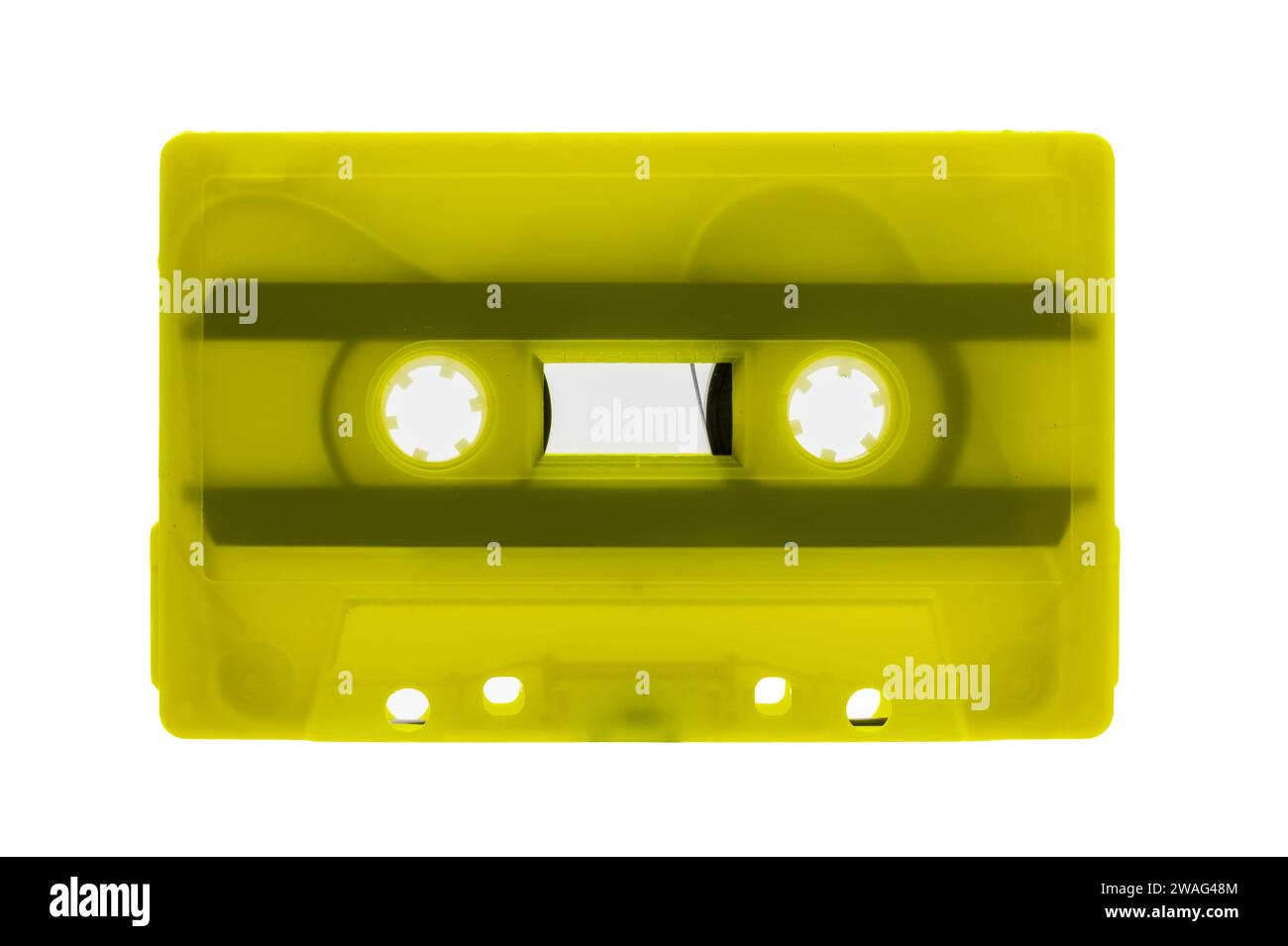 used vintage audio tape cassette isolated, a symbol of 80s, 90s period ...