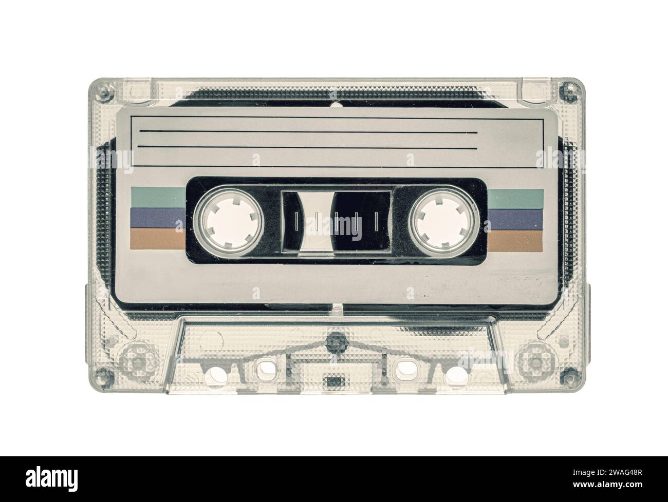 used vintage audio tape cassette isolated, a symbol of 80s, 90s period ...