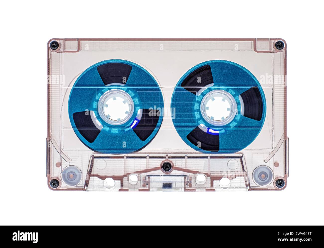 used vintage audio tape cassette isolated, a symbol of 80s, 90s period ...