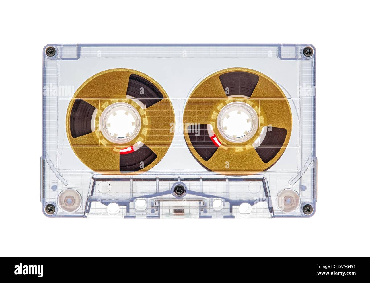 used vintage audio tape cassette isolated, a symbol of 80s, 90s period ...