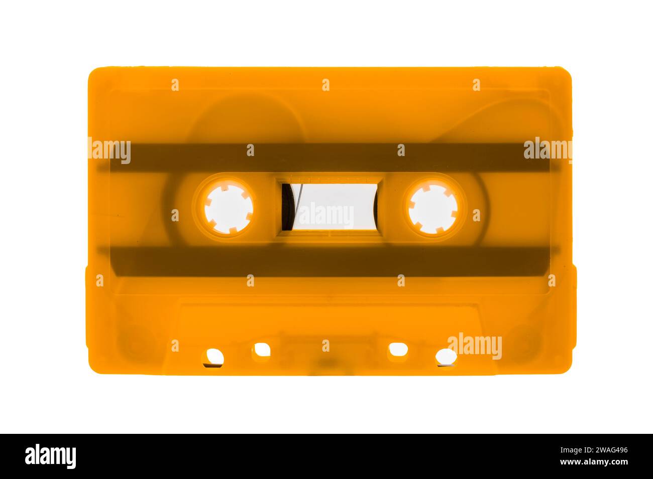 used vintage audio tape cassette isolated, a symbol of 80s, 90s period ...