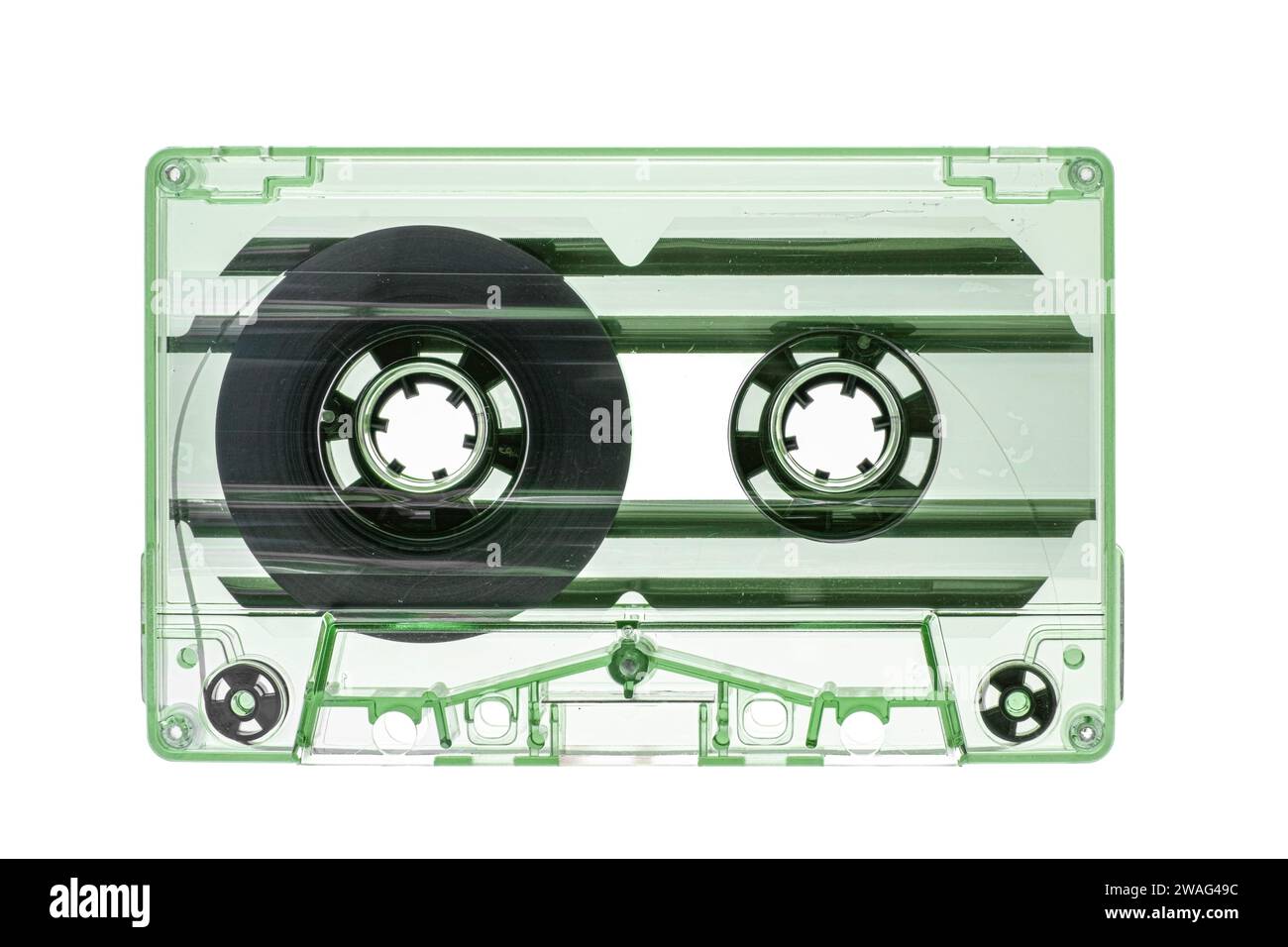 used vintage audio tape cassette isolated, a symbol of 80s, 90s period ...