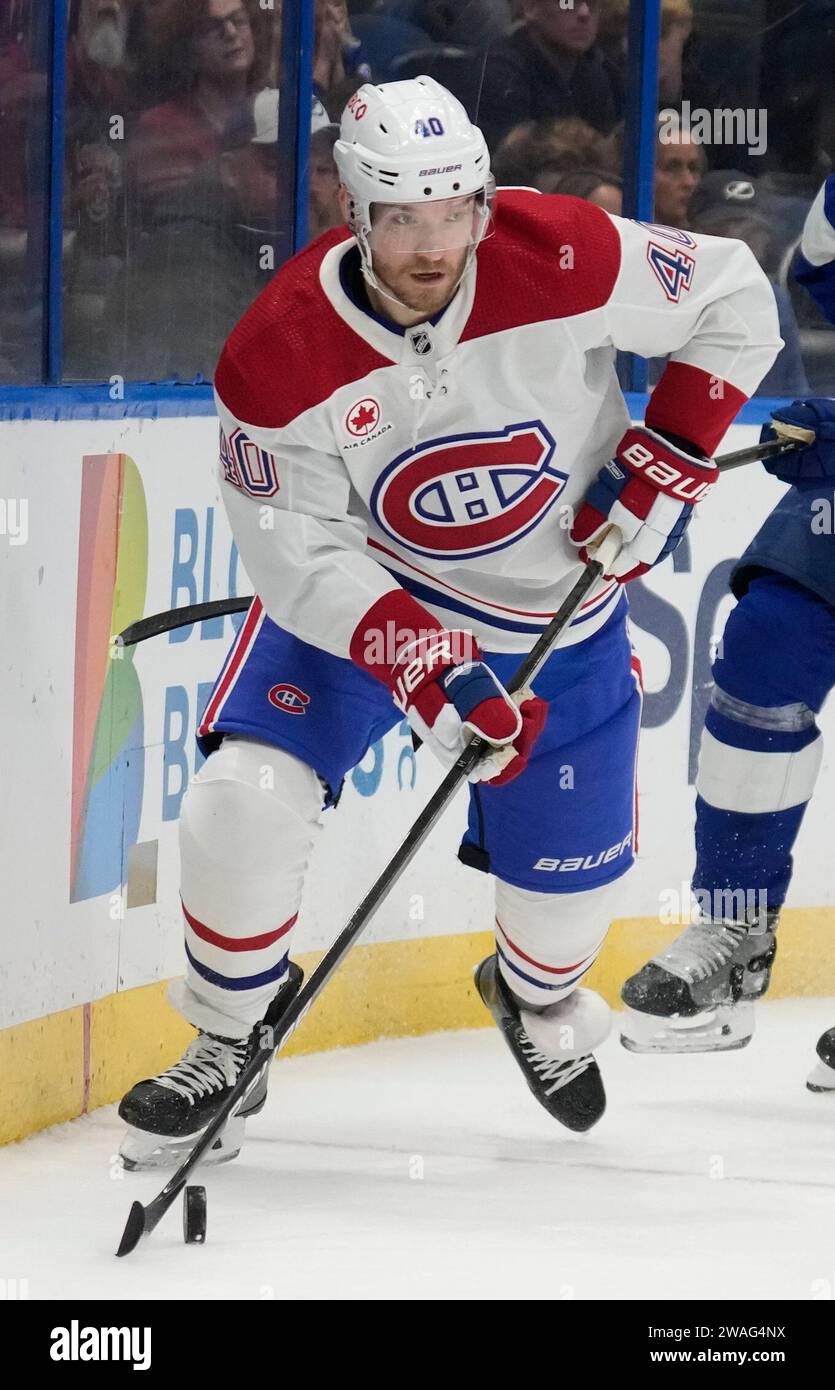 Montreal Canadiens right wing Joel Armia (40) against the Tampa Bay ...