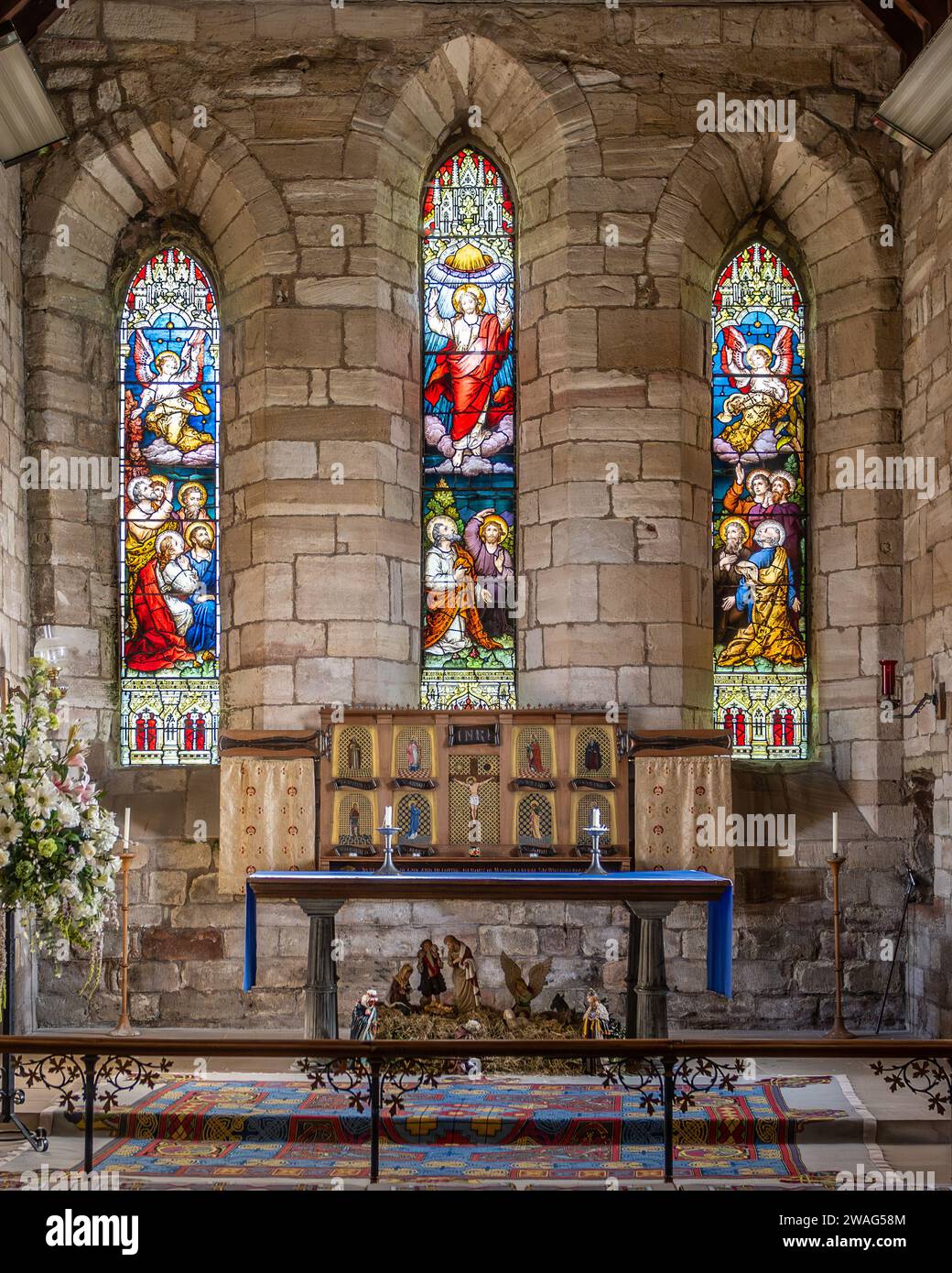 Church pews inside st hi-res stock photography and images - Alamy