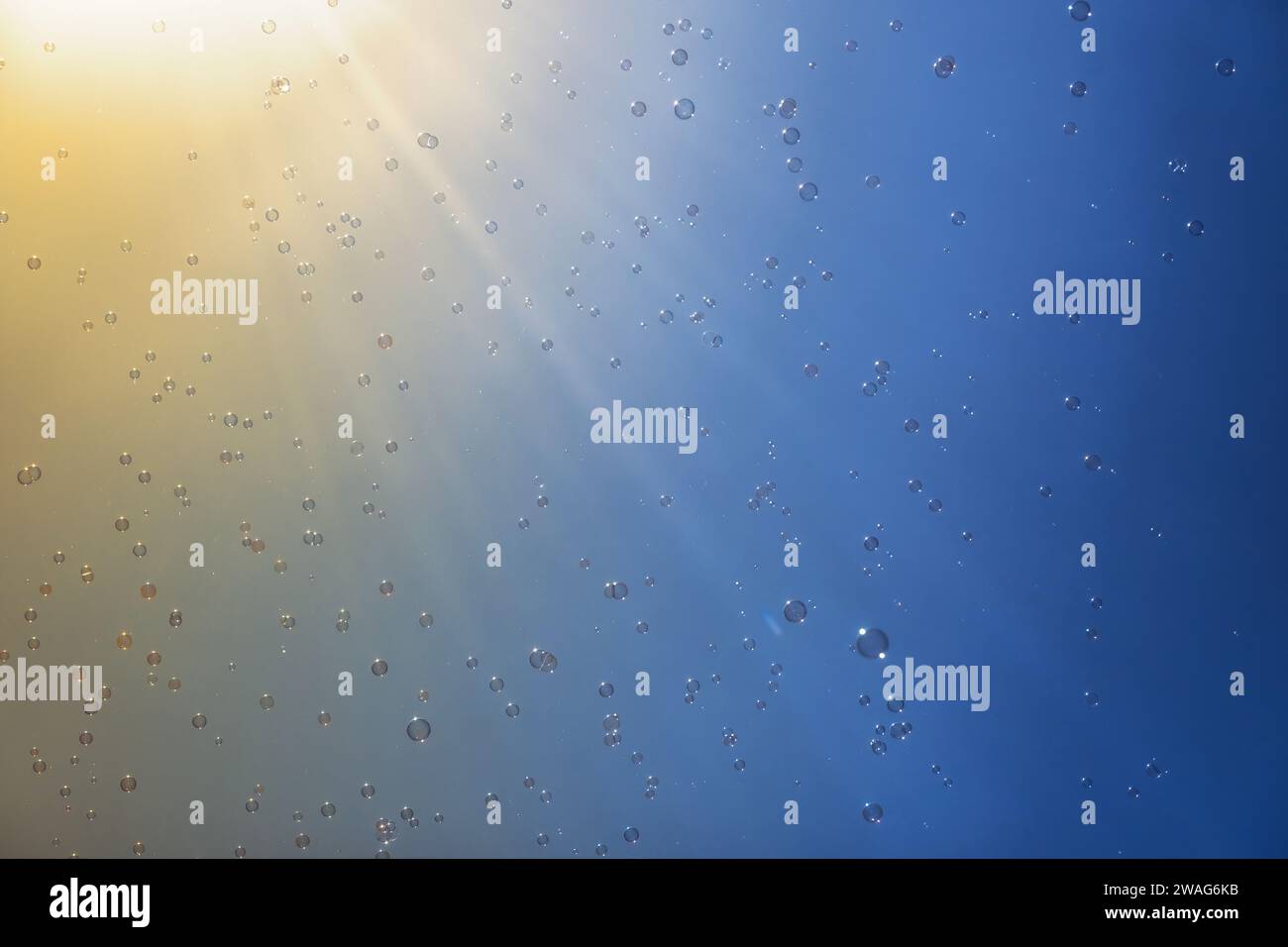 Blue abstract flying balls sun hi-res stock photography and images - Alamy