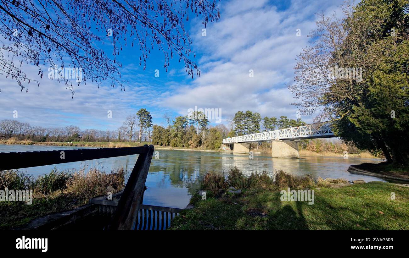 Canal of Jonage, Meyzieu, Rhone, AURA Region, France Stock Photo - Alamy