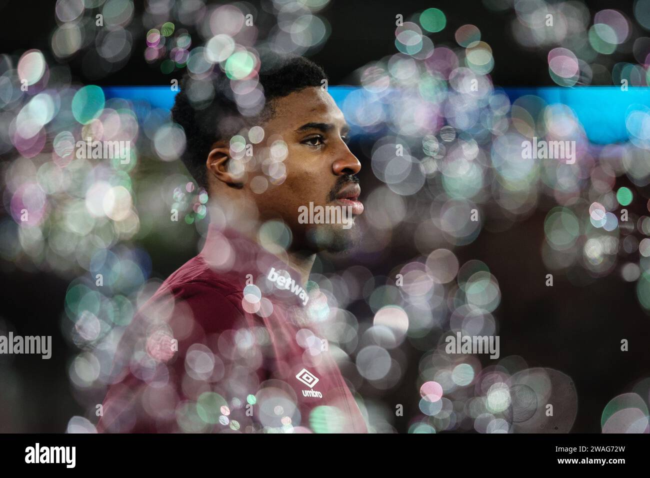 LONDON, UK - 2nd Jan 2024: Ben Johnson of West Ham United walks out ...